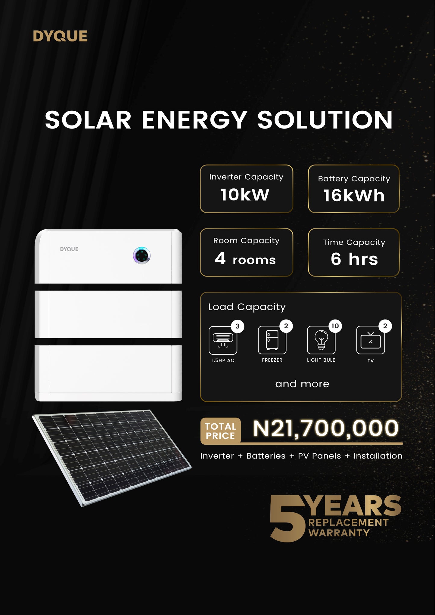 DYQUE Solar Energy 5-IN-1|Best Price in 3CHUB – 3chub