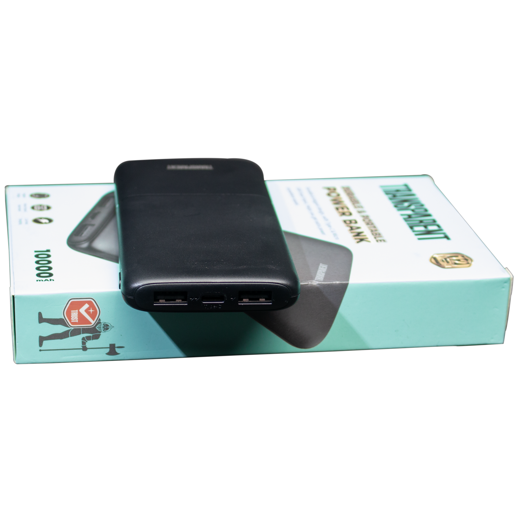 TRANSPARENT 10000mAh Power Bank((PB102) Long Lasting Battery |Super Fast Charge | Portable ...